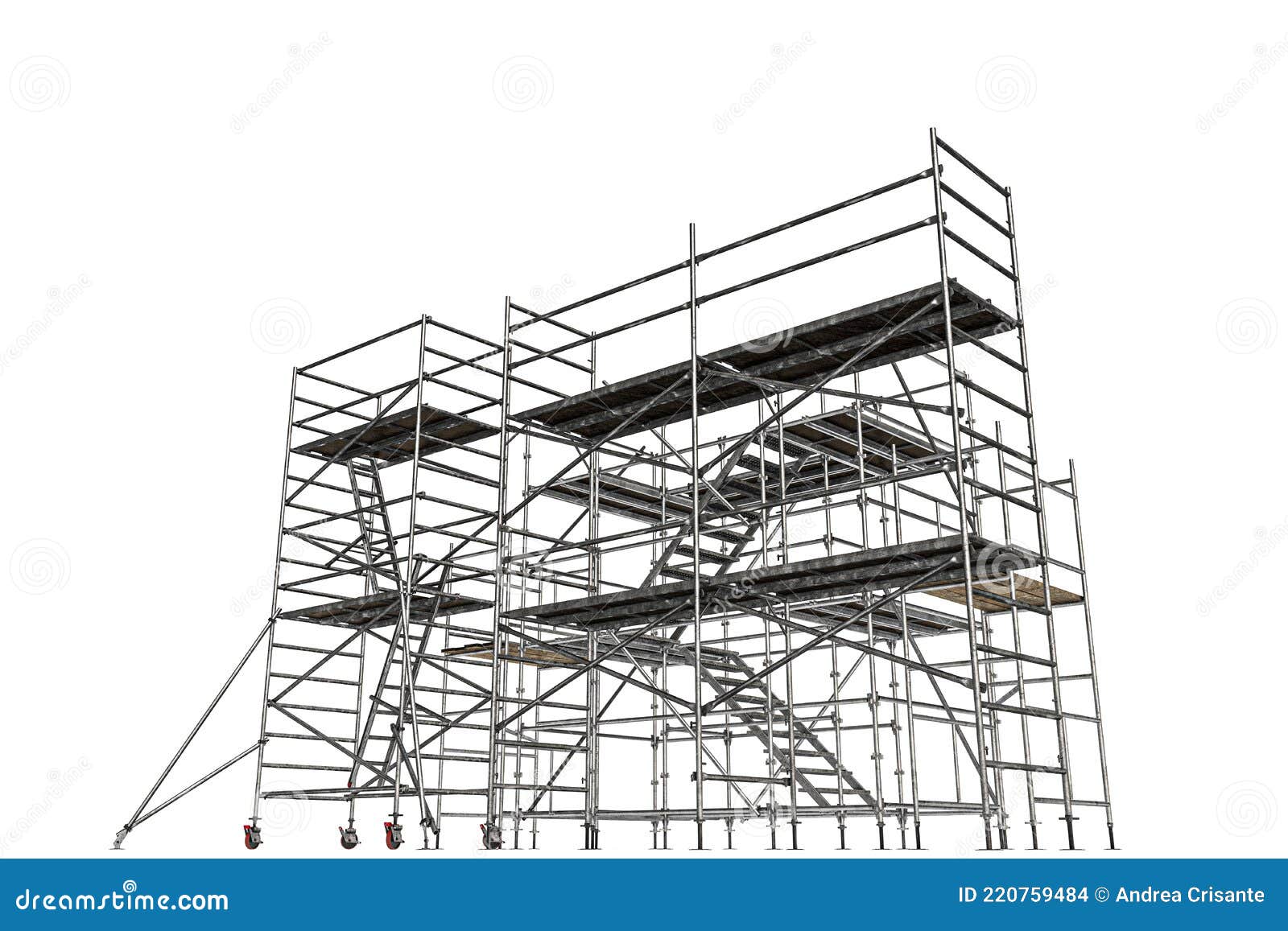 Scaffolding Isolated On White Background Royalty-Free Cartoon ...