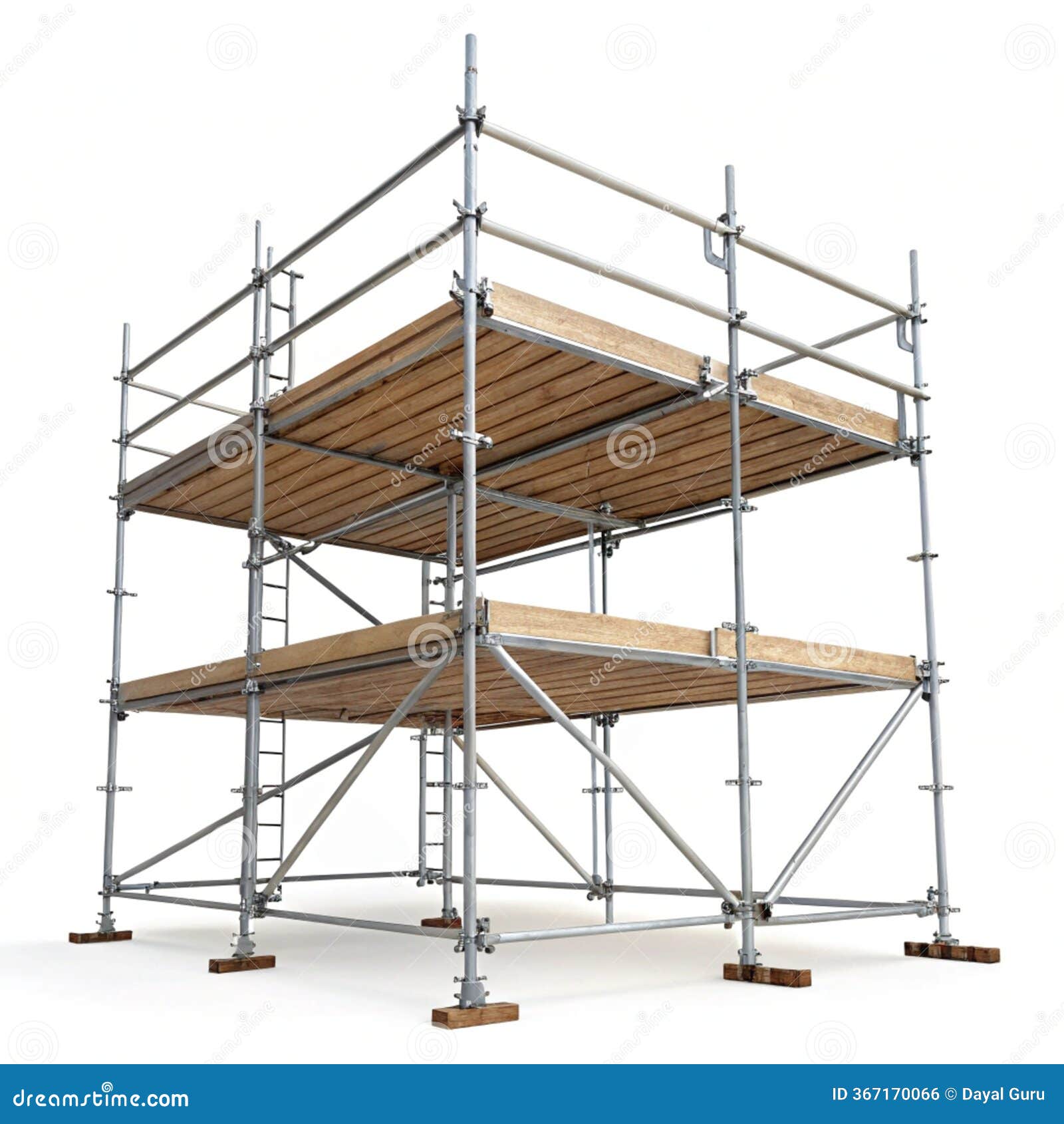 Scaffolding Isolated On White Background Royalty-Free Cartoon ...