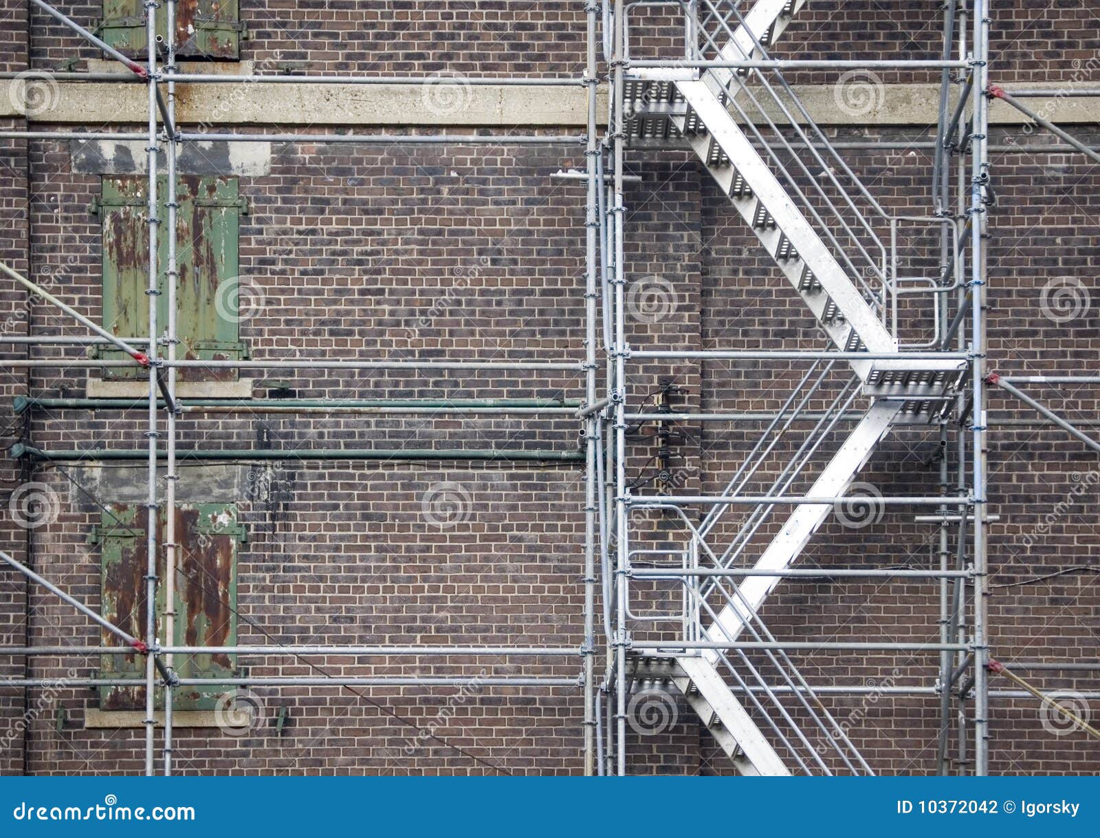 Scaffolding On A Brick Building Stock Photography | CartoonDealer.com ...