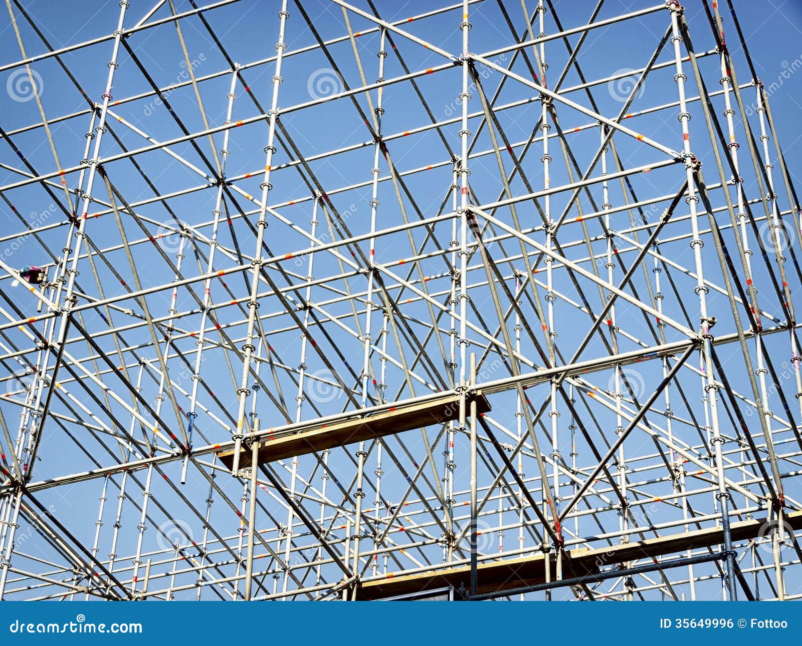 Scaffolding stock photo. Image of gray, brown, blue, ladder - 35649996