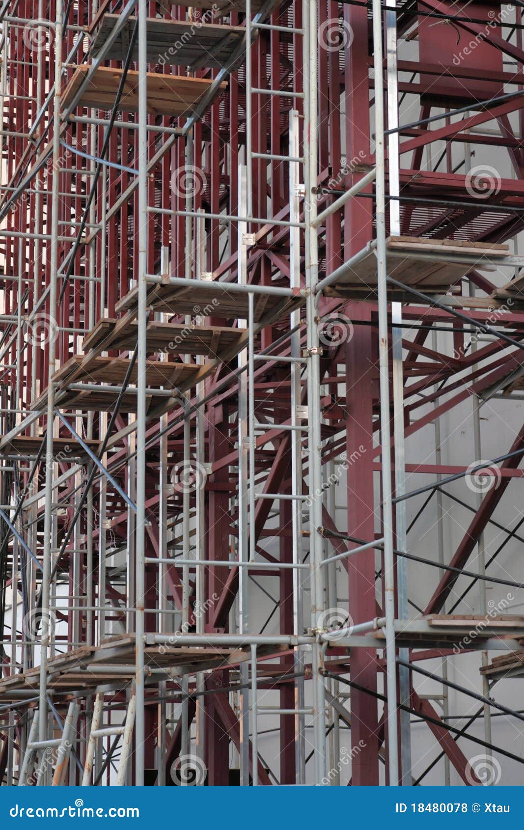 Scaffolding on Multi-storey Building Stock Photo - Image of covered ...