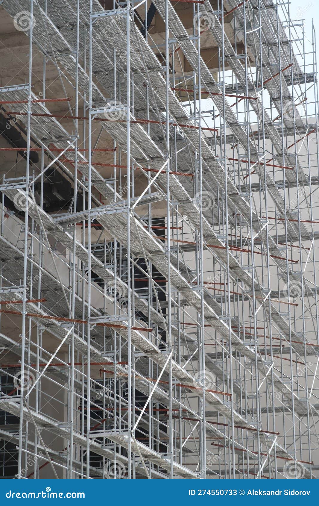 Scaffolding on Multi Storey Building Facade during Facade Renovation ...