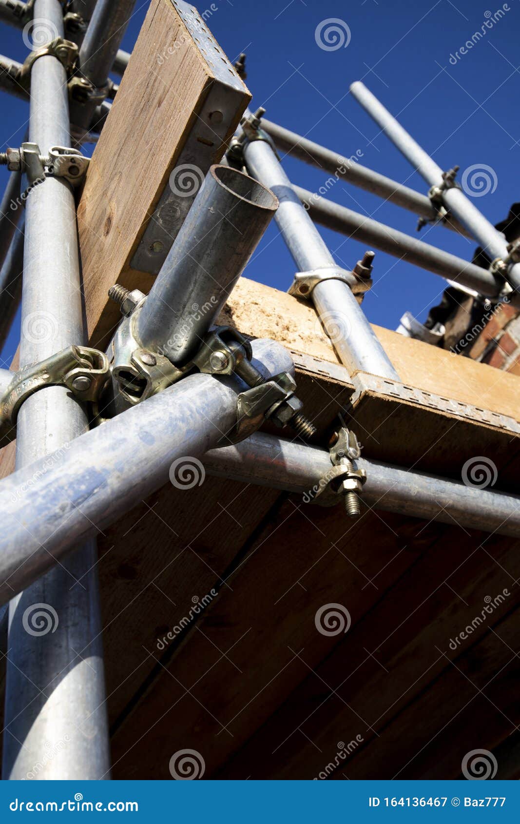 Scaffolding on Old Building Renovation Stock Image - Image of ...