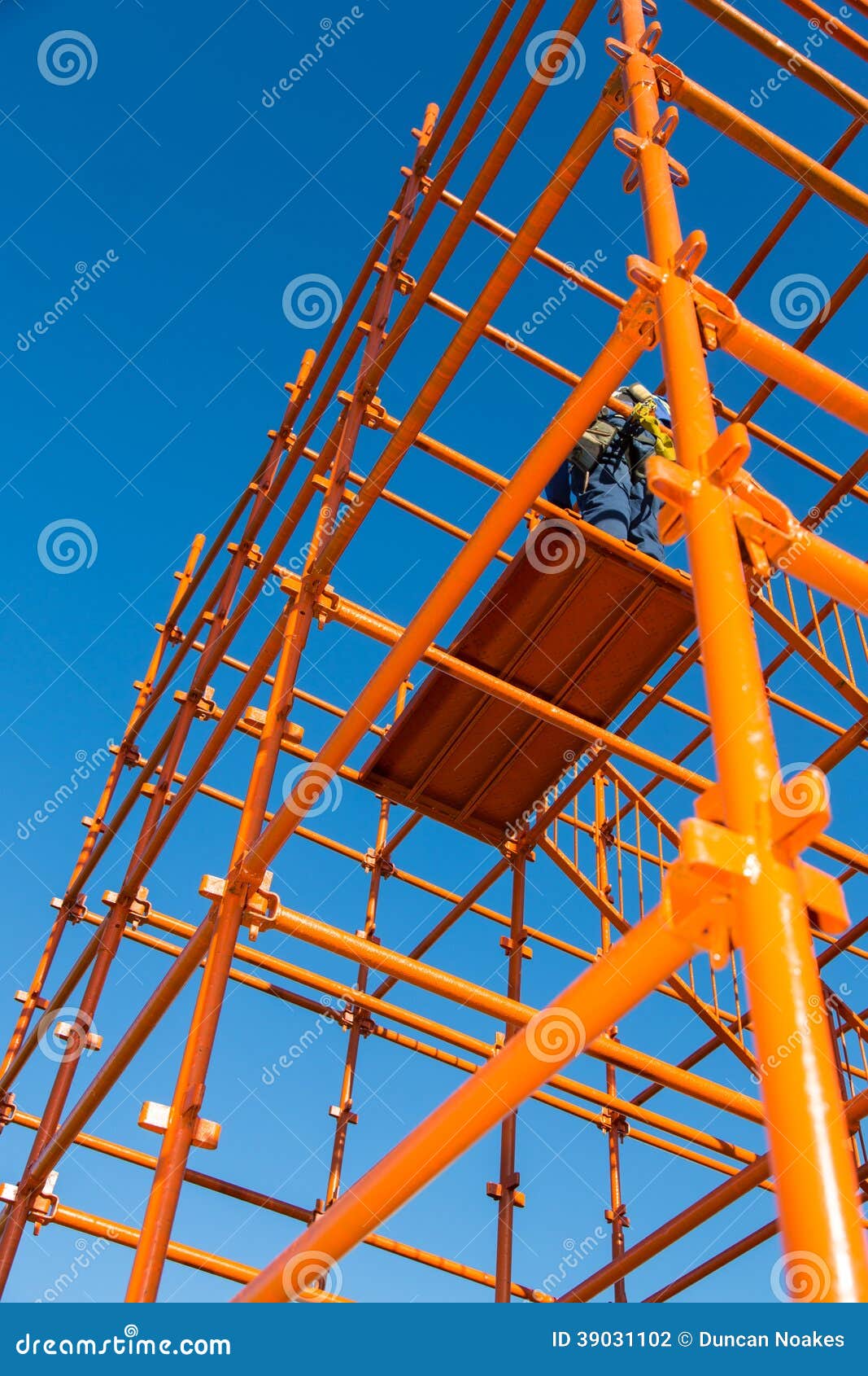 Scaffolding Pipes and Blue Sky Stock Photo - Image of build, objects ...