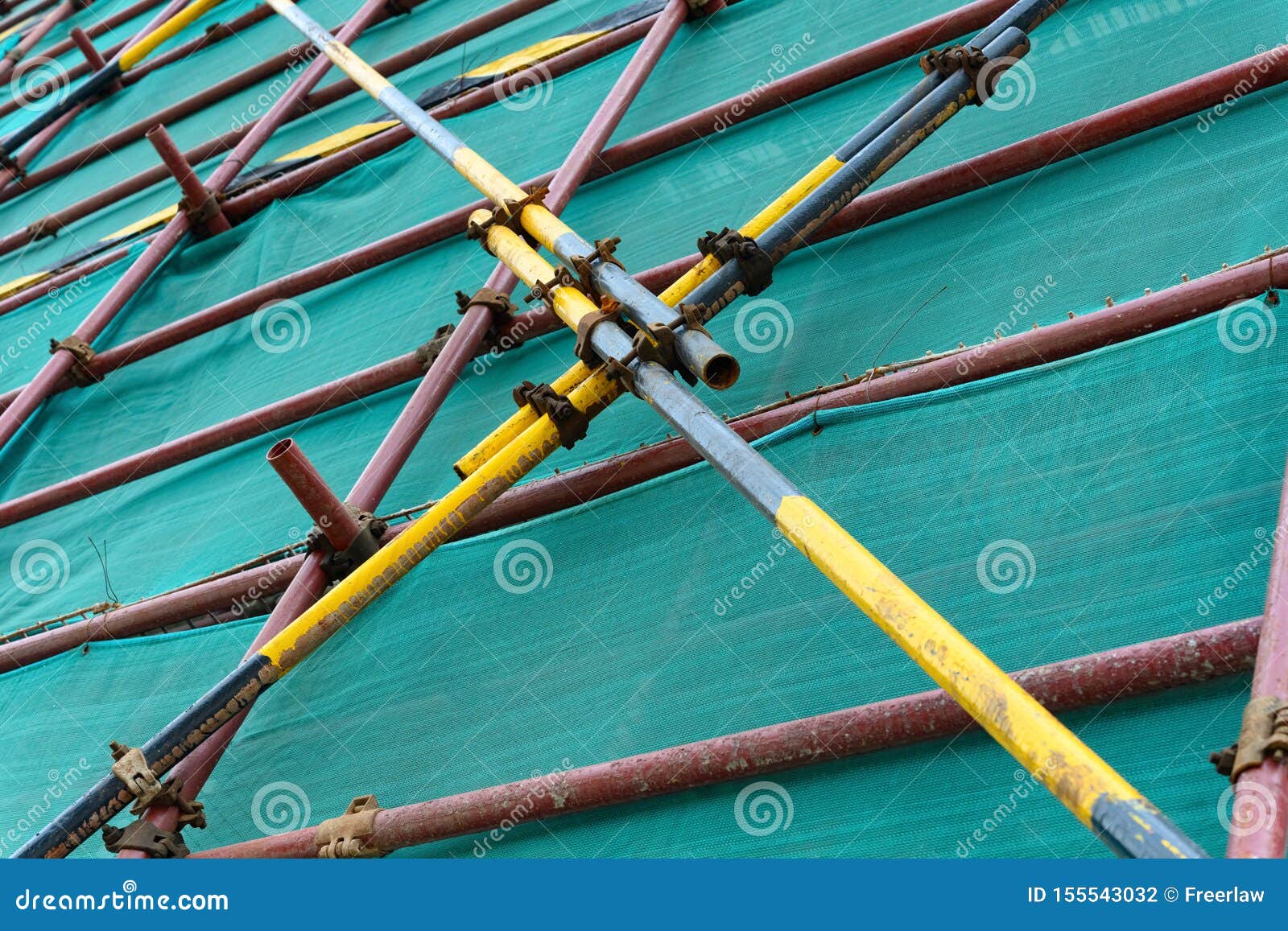 Scaffolding & Protection Netting on an Unfinished Building Stock Photo ...
