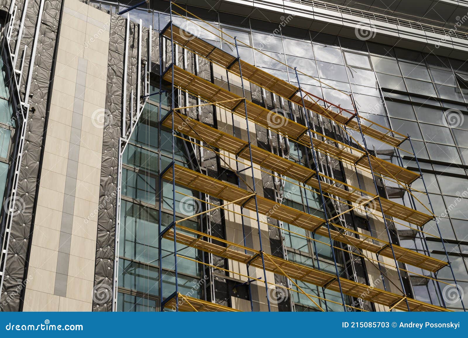 Scaffolding and Rafters Outside the the Process Stock Image - Image of ...