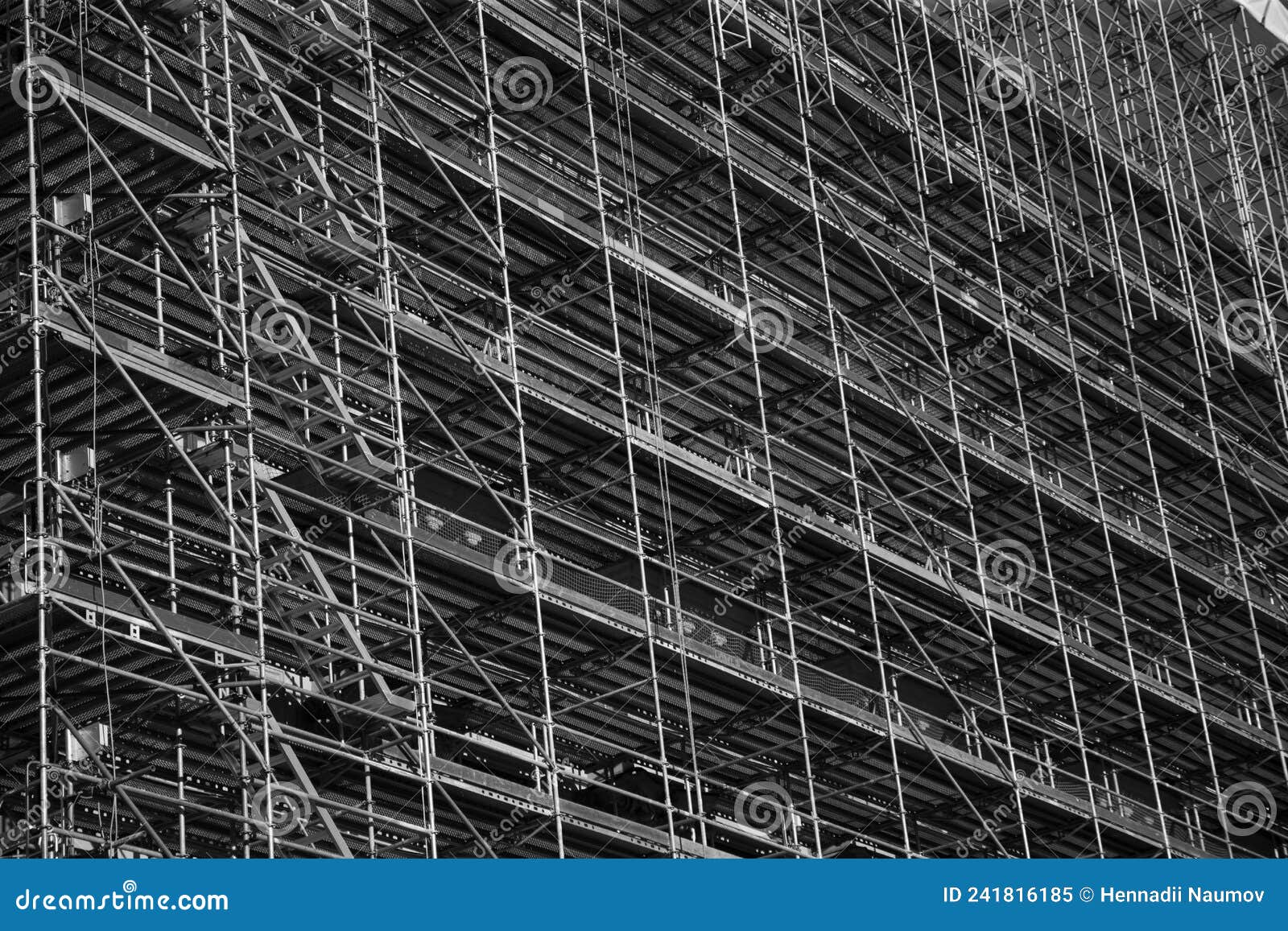 Scaffolding for the Repair of the Facade of Buildings Stock Image ...