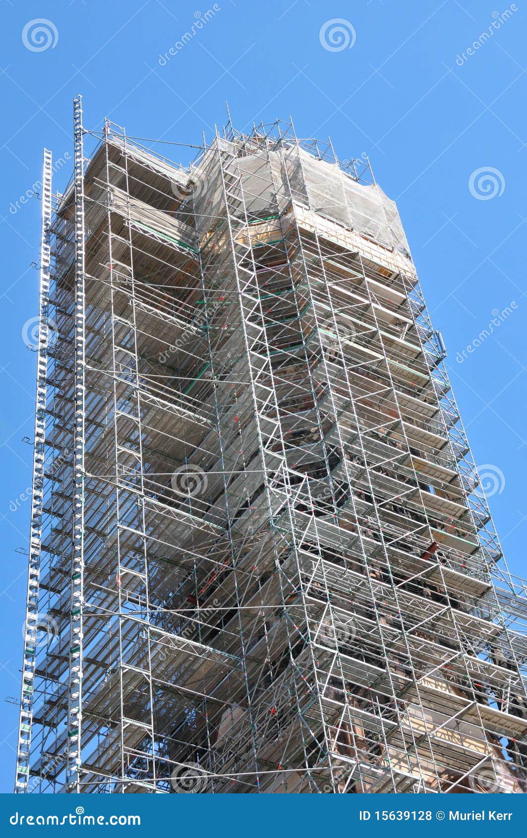Scaffolding for repairs stock photo. Image of renewal - 15639128