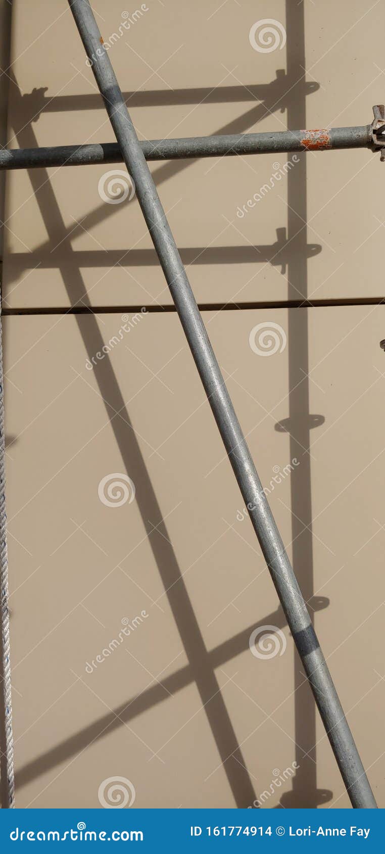 Scaffolding and Simple Shadows Stock Photo - Image of shadows, facing ...