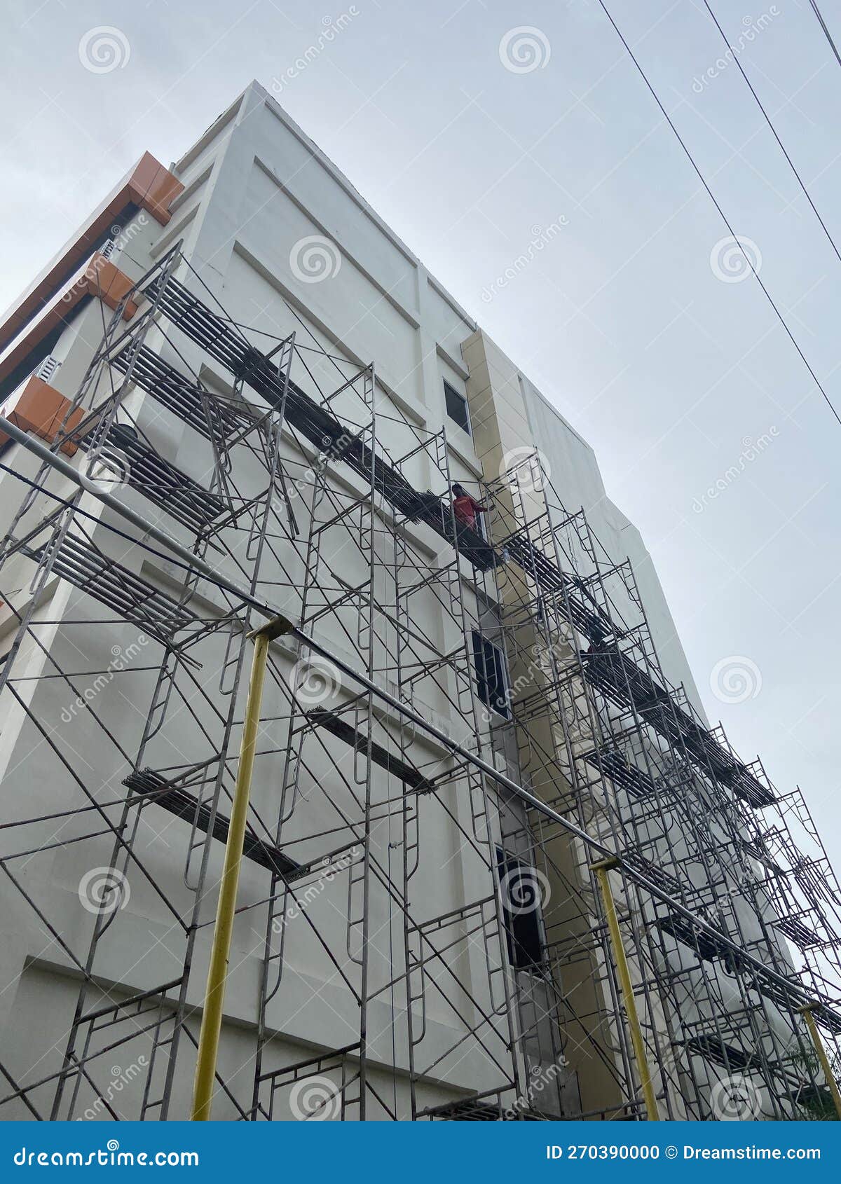 Scaffolding in Stage of Construction Stock Photo - Image of techniques ...