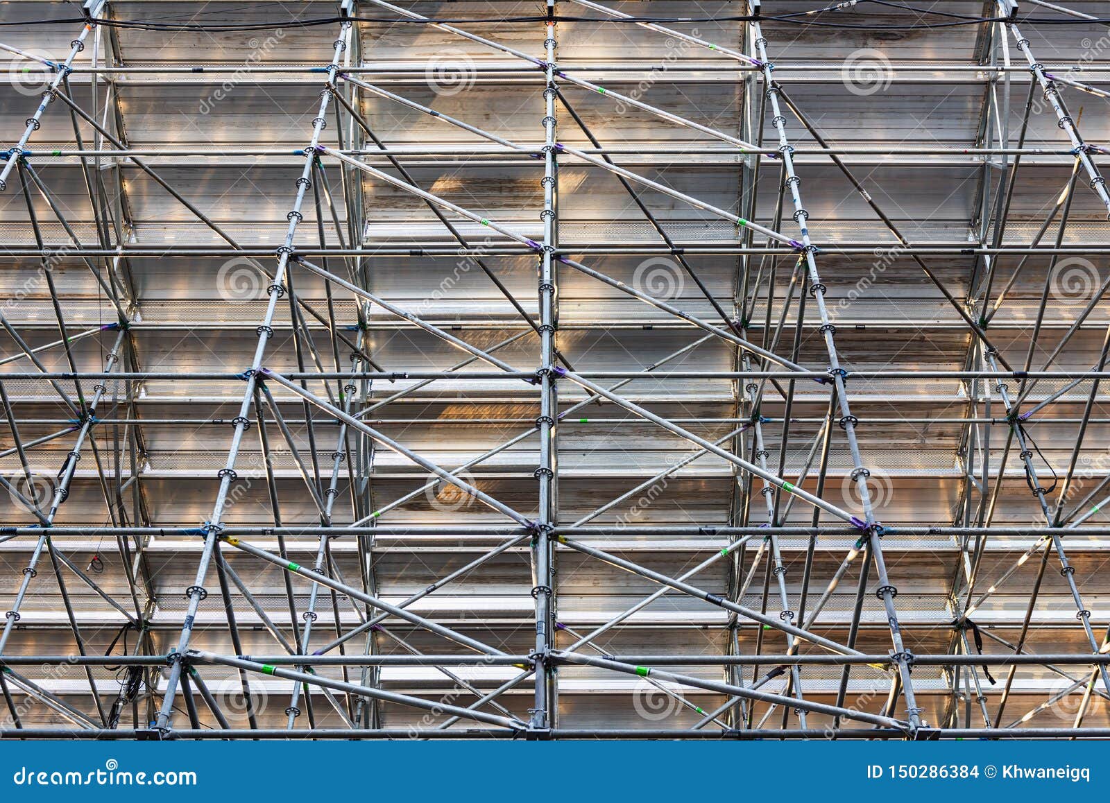 Scaffolding Steel Frame Installation in Construction Site, Scaffold ...
