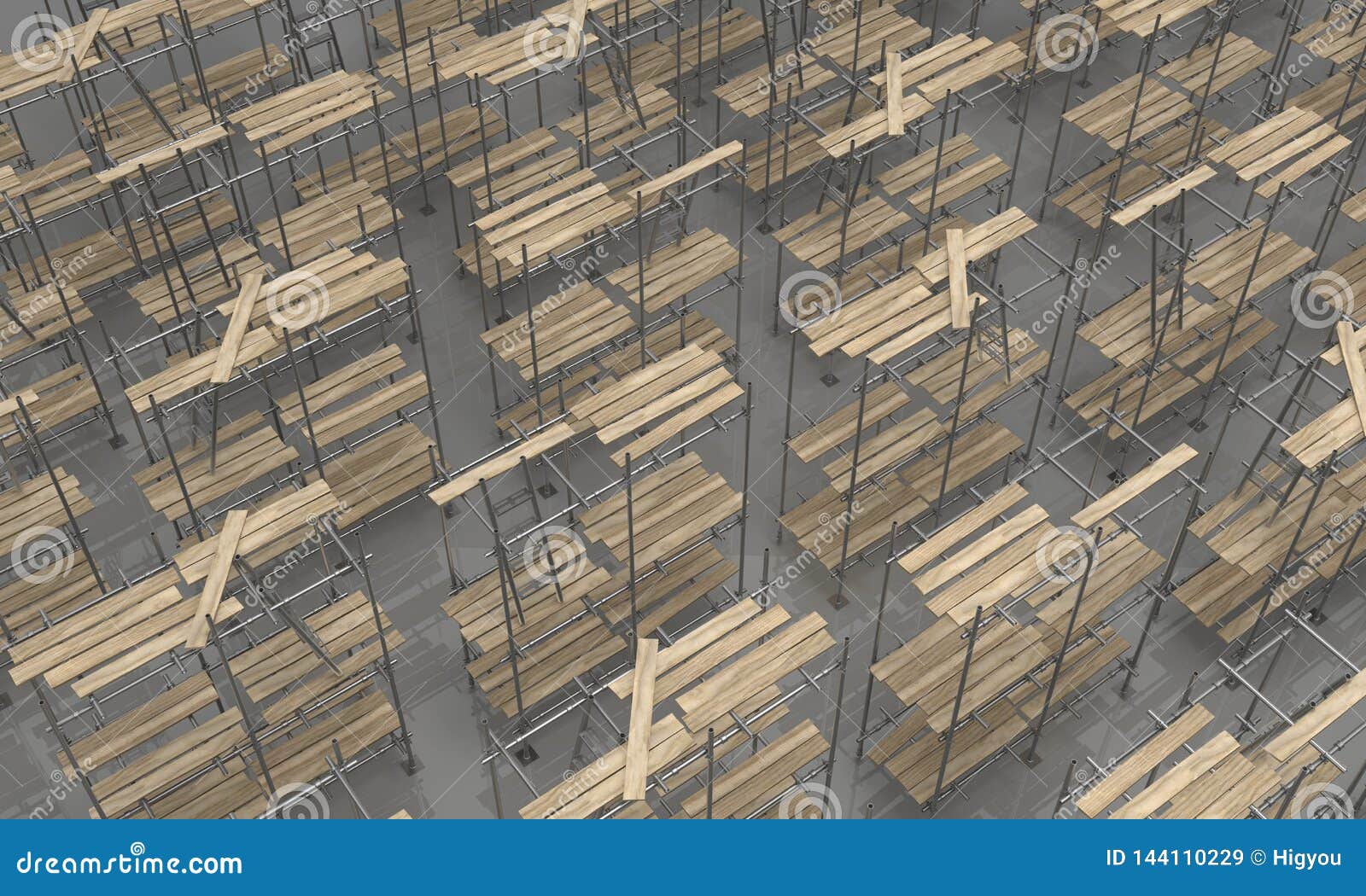 Scaffolding Storage stock illustration. Illustration of white - 144110229