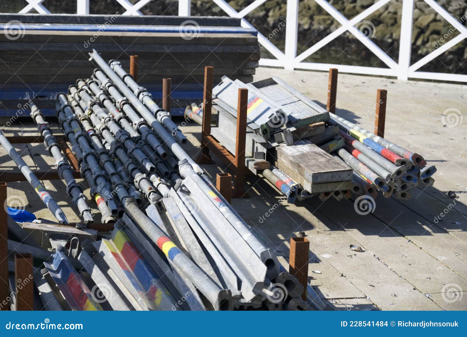 Scaffolding Storage for Safe Access To Construction Work Stock Photo ...