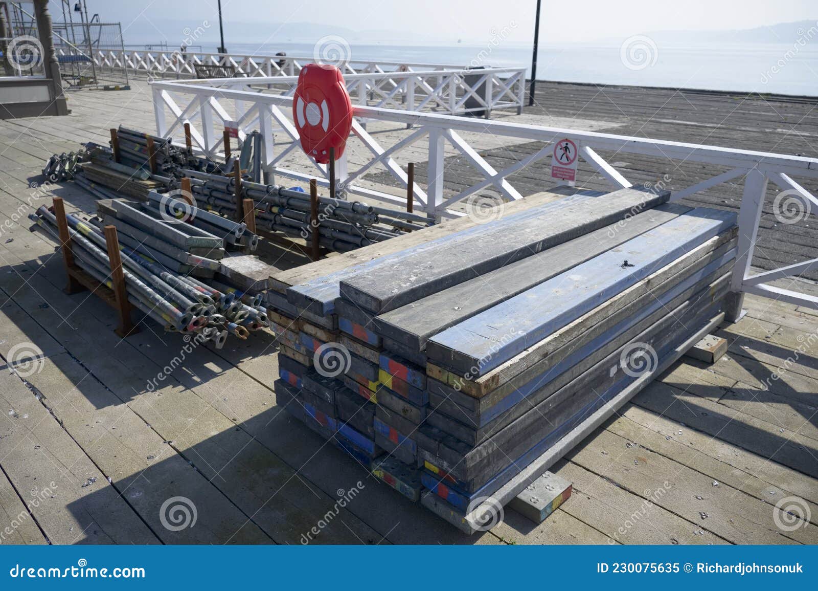 Scaffolding Storage for Safe Access To Construction Work Stock Image ...