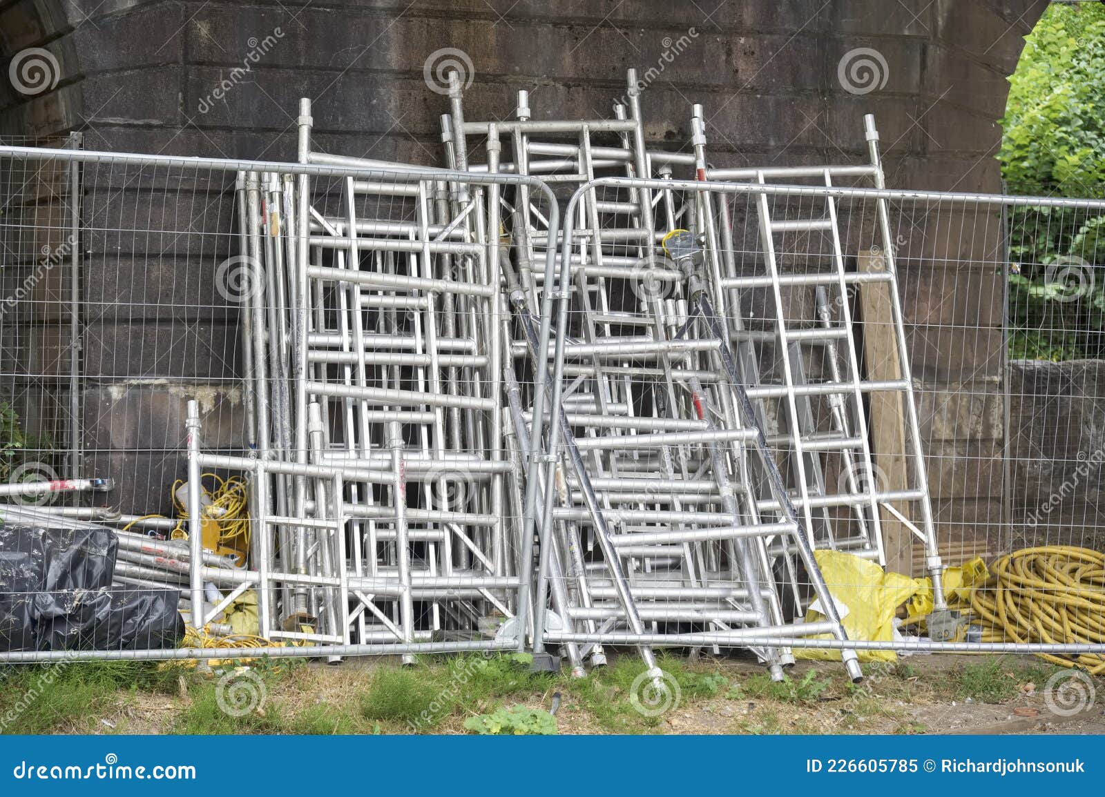 Scaffolding Storage for Safe Access To Construction Work Stock Image ...