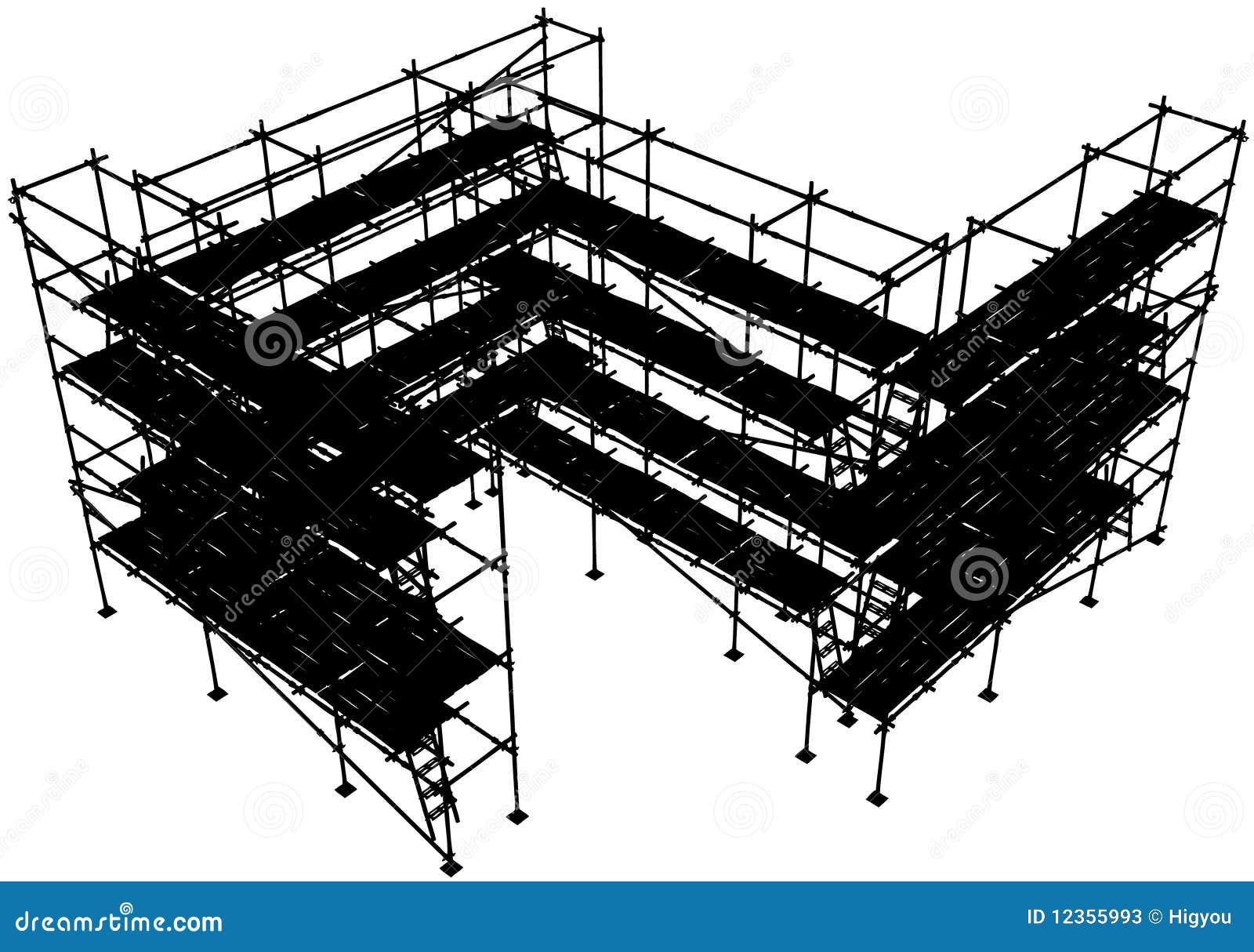Scaffolding Structure stock illustration. Illustration of building ...