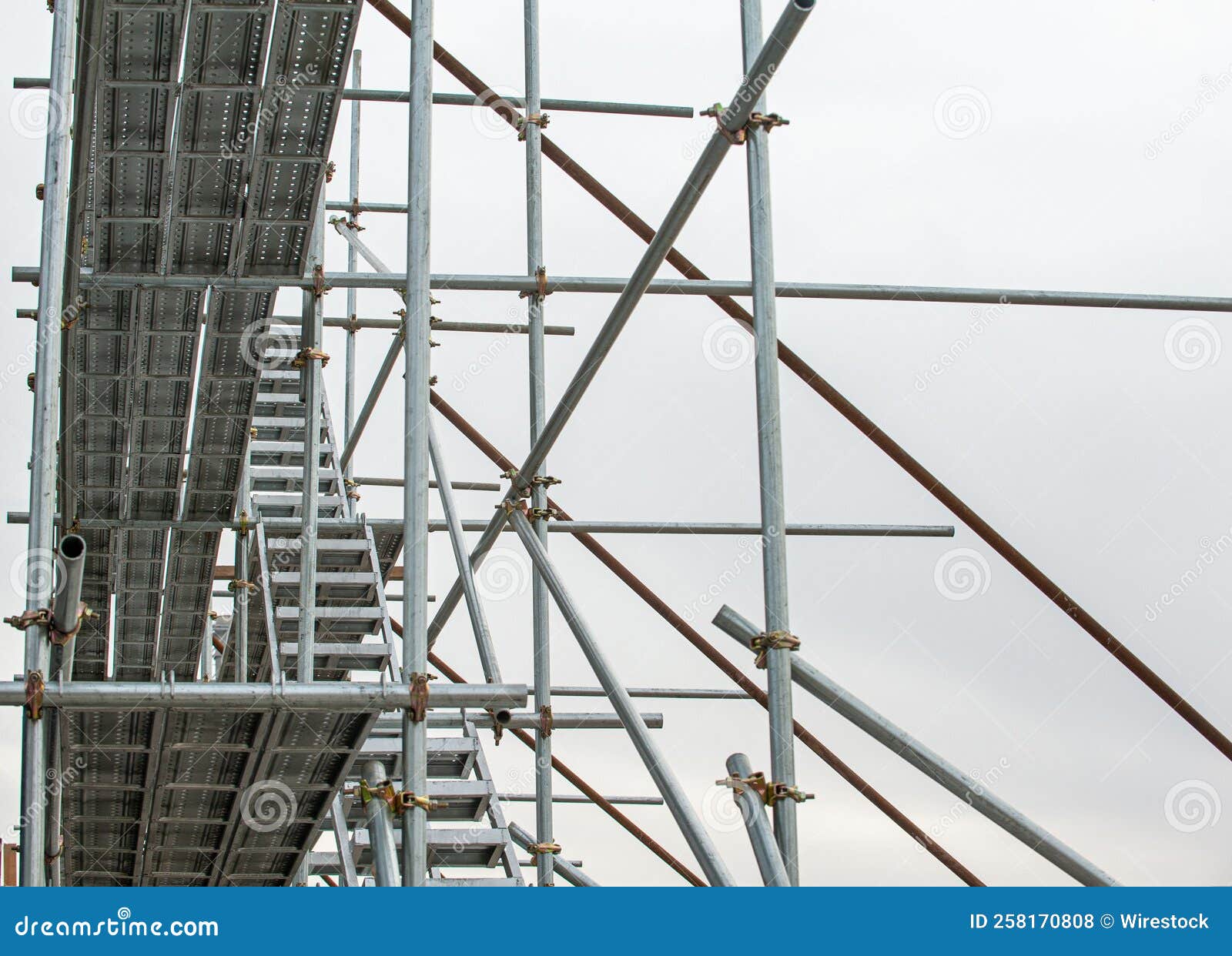 Scaffolding Structure in Construction Site Stock Photo - Image of ...