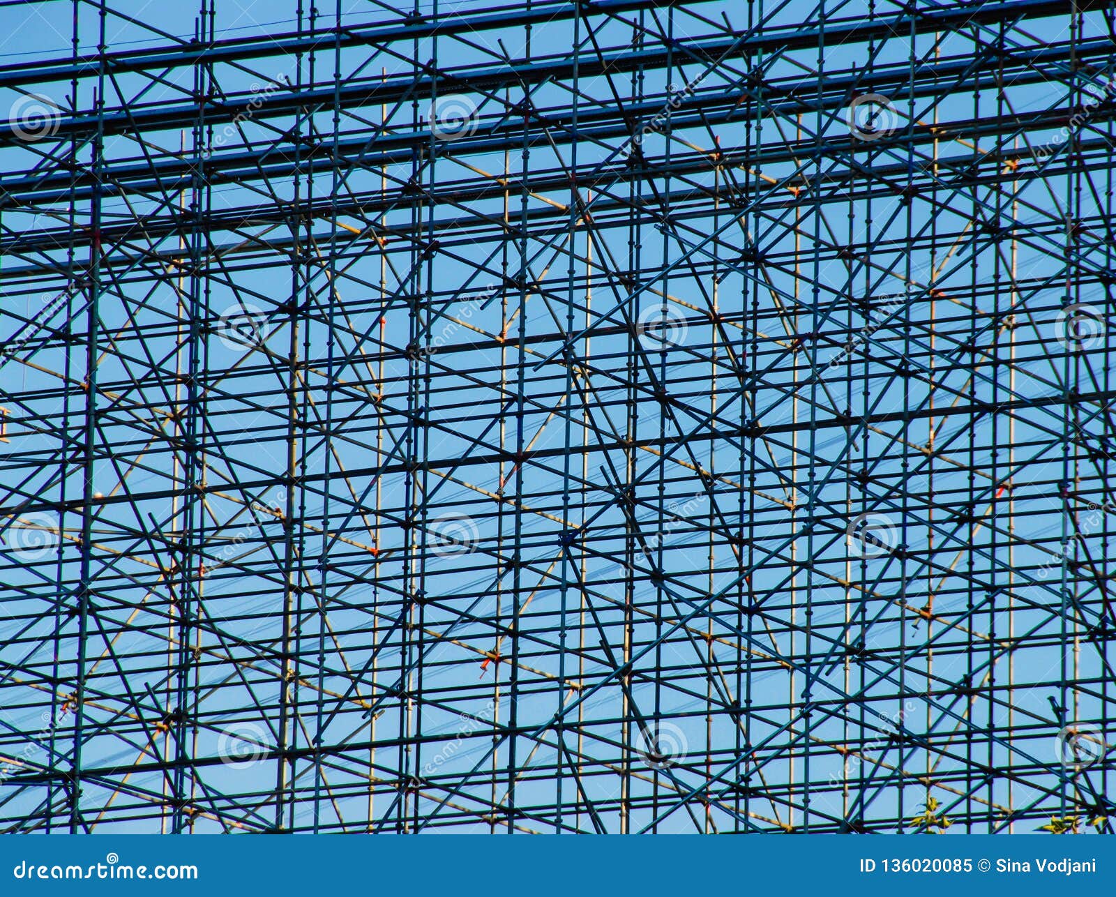 Scaffolding Metal Tubes Structure Pattern Stock Image - Image of ...