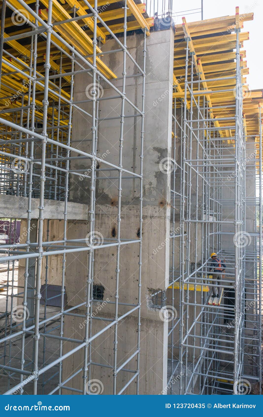 Scaffolding and supports stock image. Image of build - 123720435