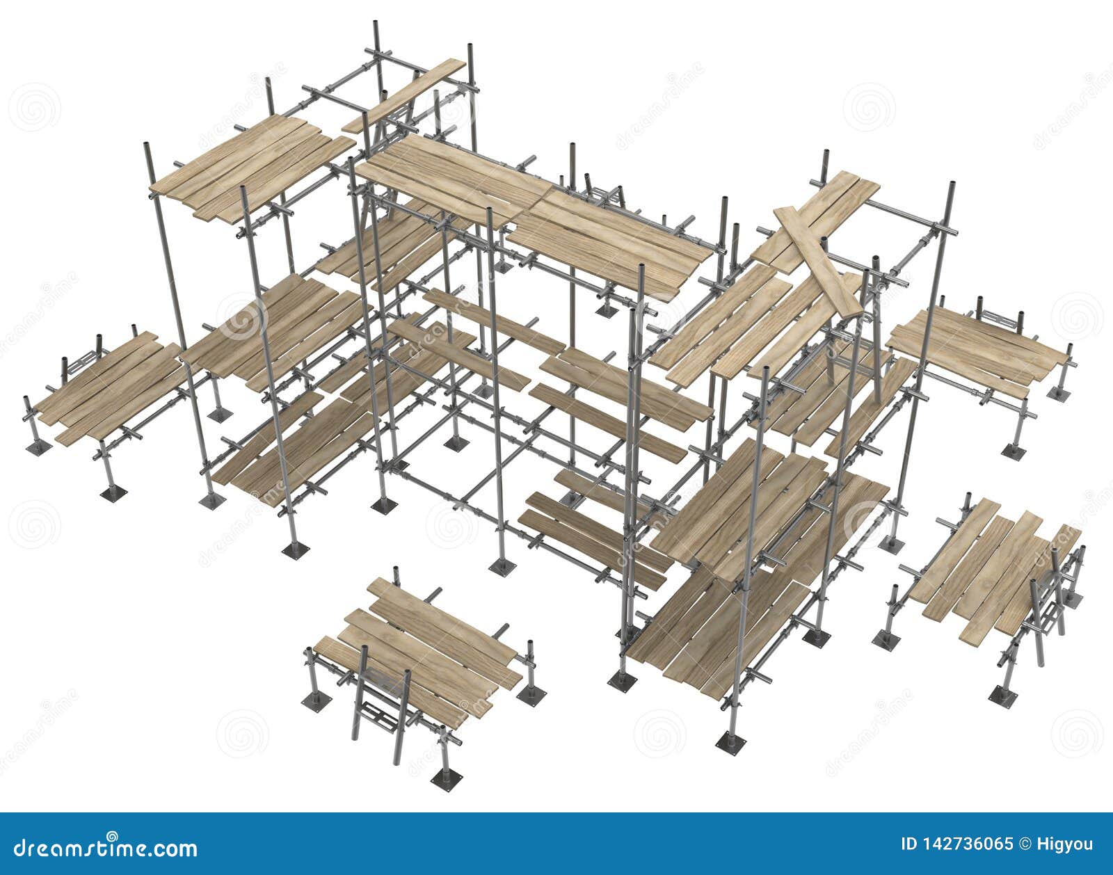 Scaffolding Tables Construct Stock Illustration - Illustration of ...