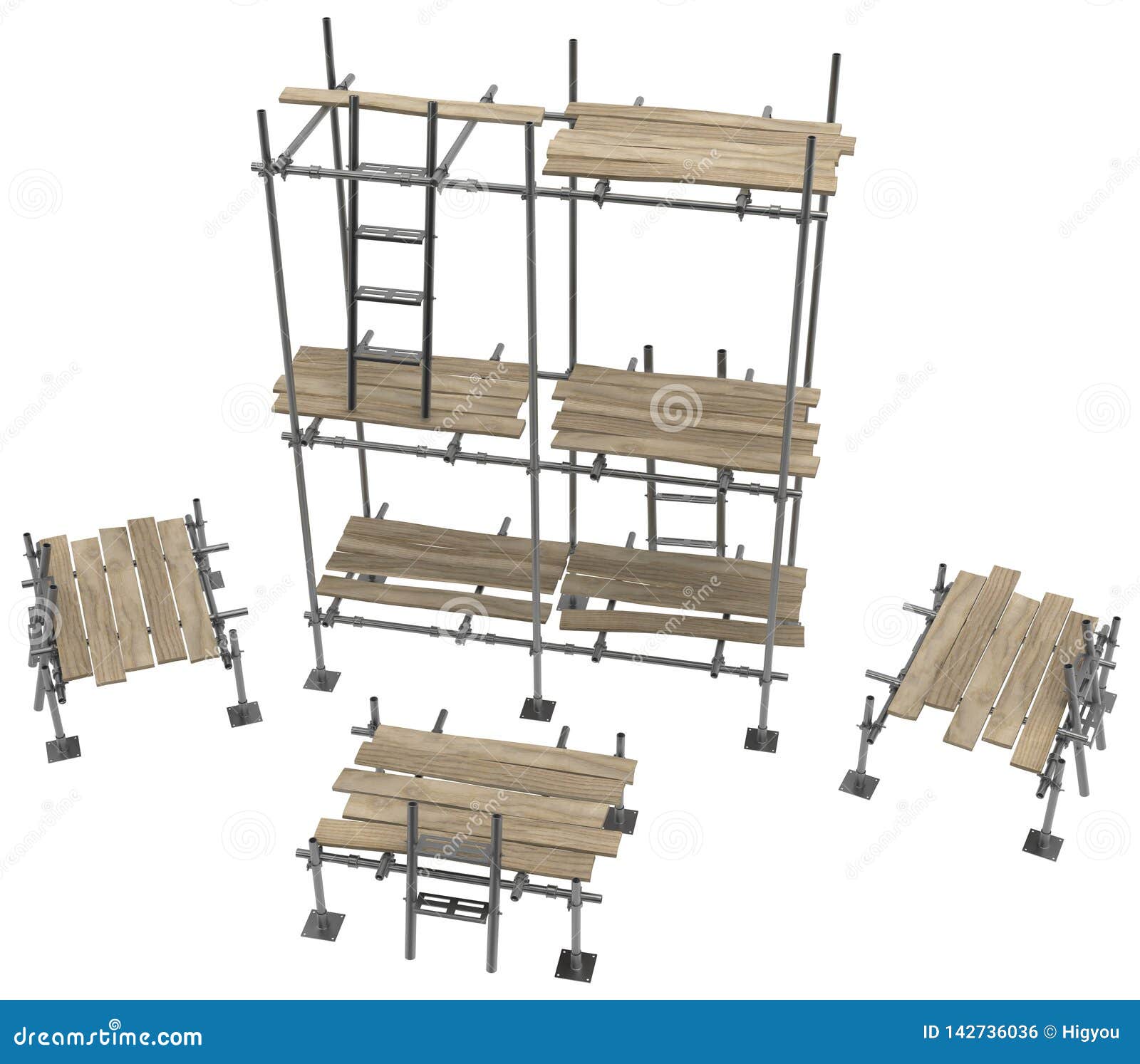 Scaffolding Tables stock illustration. Illustration of platform - 142736036