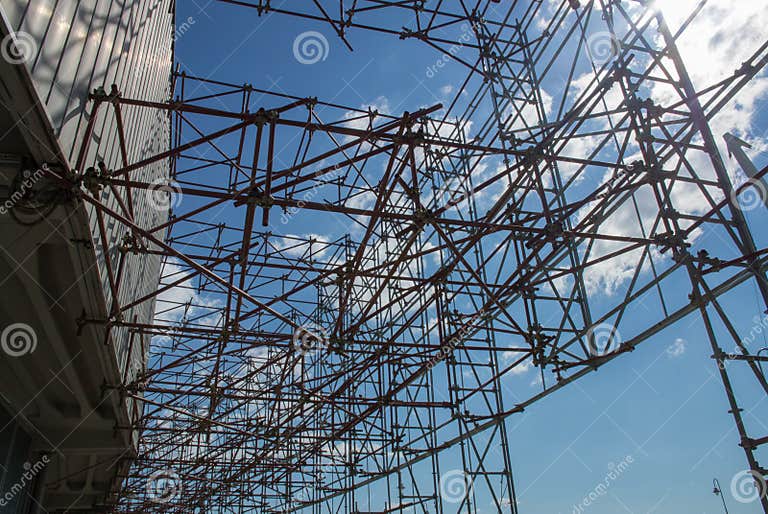 Scaffolding stock photo. Image of skeleton, profession - 52550334