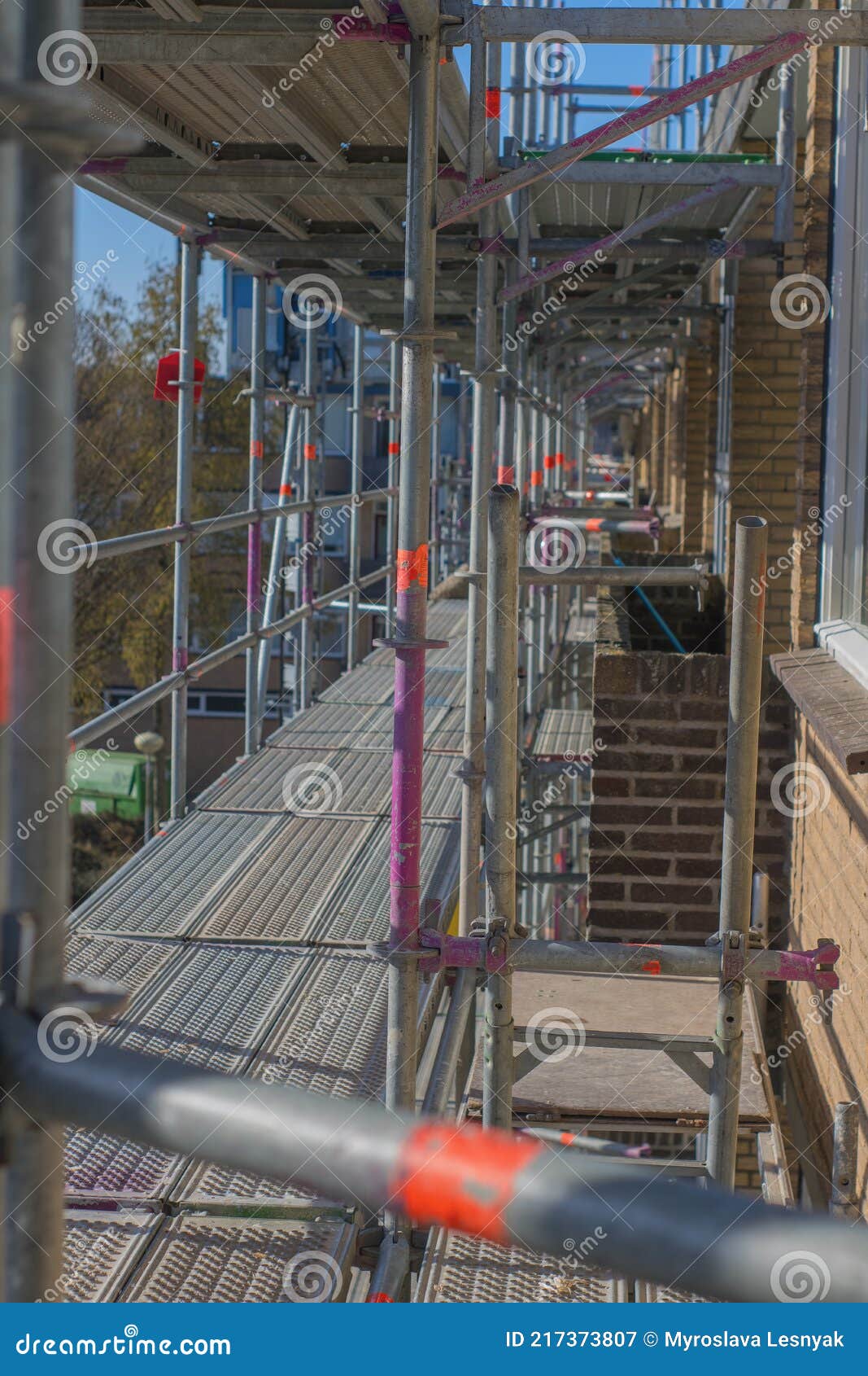 Scaffolding Used As a Temporary Structure To Support the Building ...