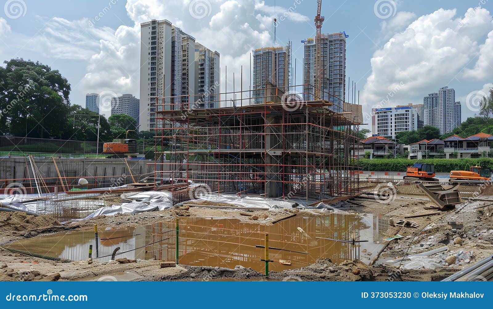 Scaffolding Used As The Temporary Structure To Support Platform, Form ...