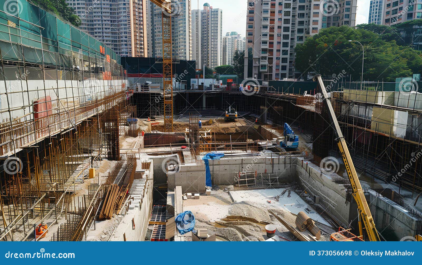 Scaffolding Used As The Temporary Structure To Support Platform, Form ...