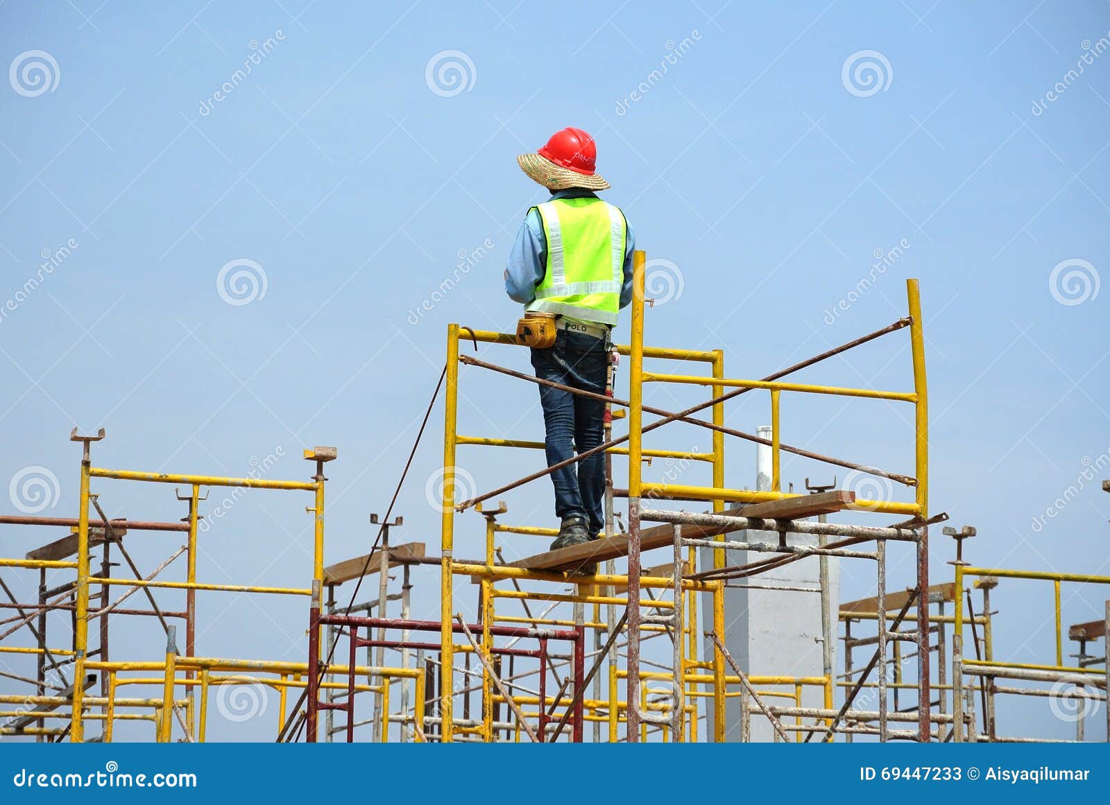 Scaffolding Used To Support a Platform or Form Work Editorial Stock ...