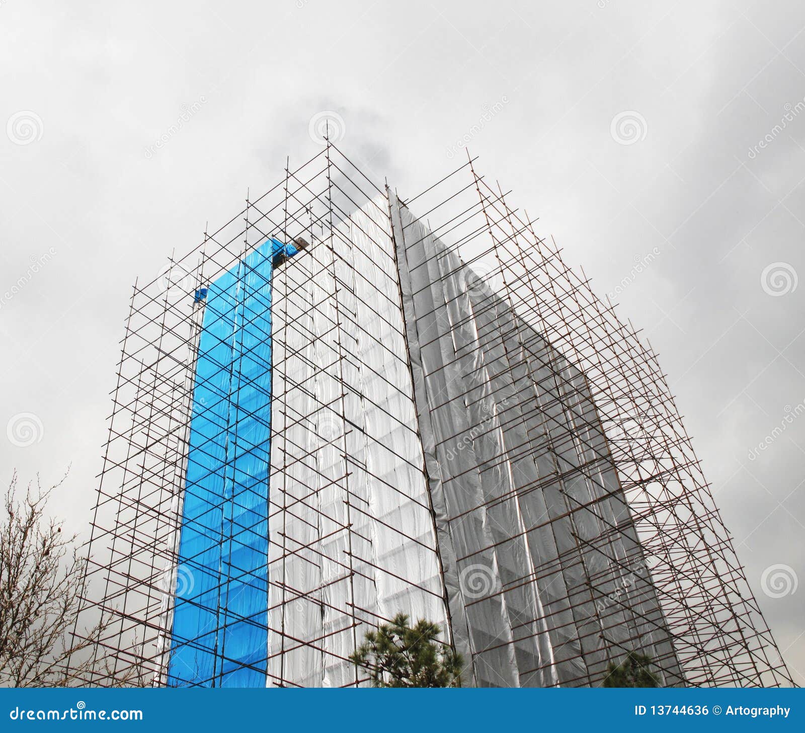 Scaffolds stock photo. Image of high, scaffolding, blue - 13744636