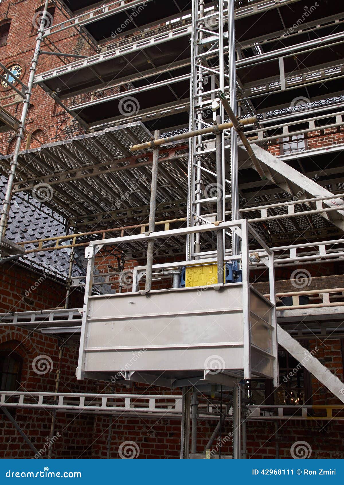 Scaffolds on a House Building Under Renovations Stock Image - Image of ...