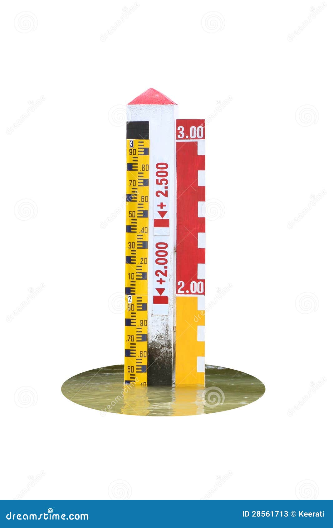 Scala Del Livello Dell'acqua E Base Dell'acqua Immagine Stock ...