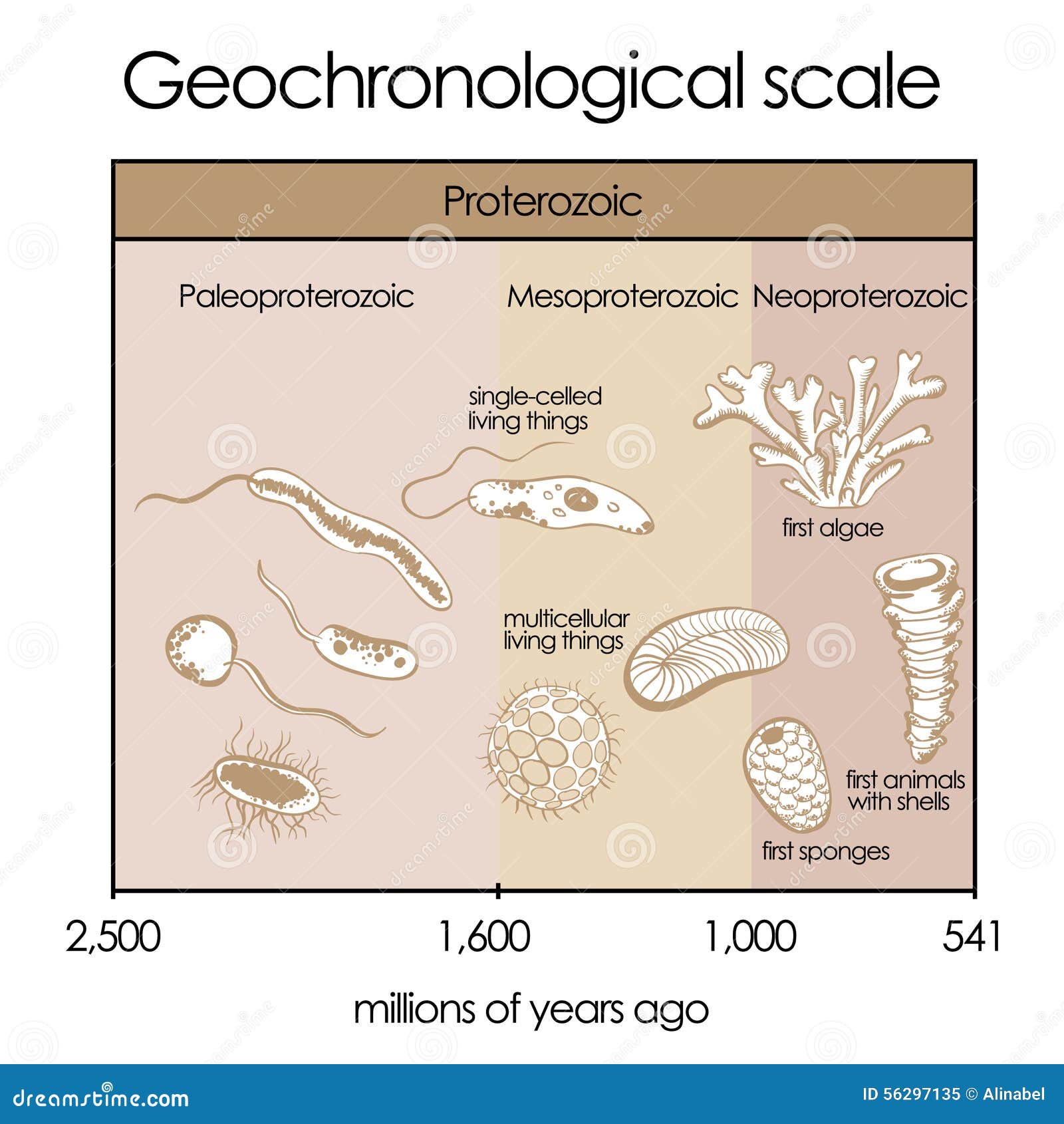 Scala Geocronologica Parte 2 - Eone Proterozoico Illustrazione ...