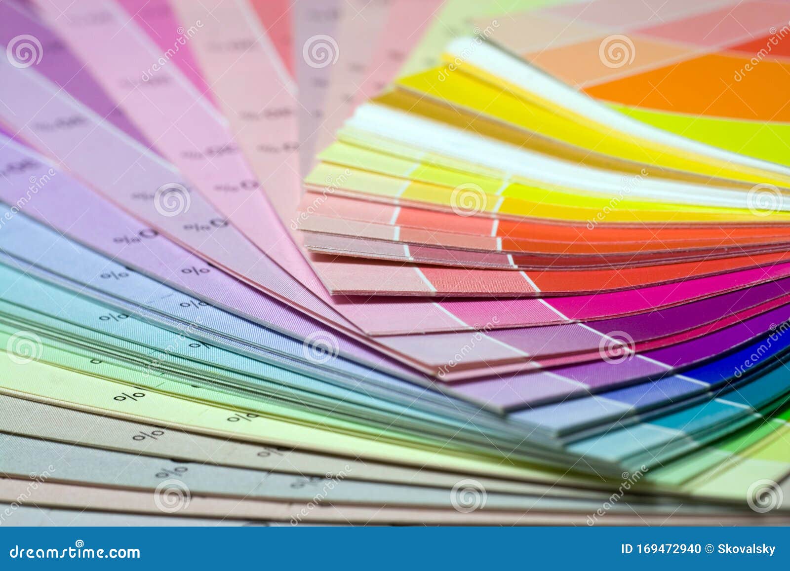 Scala Offset Stampa a Colori Statistiche Pantone Fotografia Stock ...