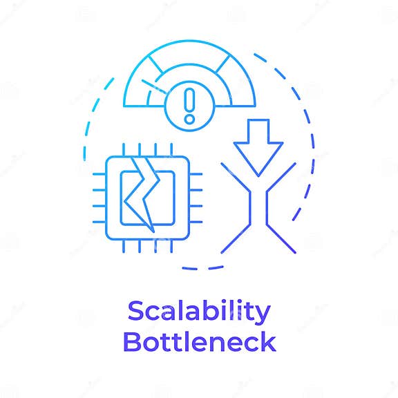 Scalability Bottleneck Blue Gradient Concept Icon Stock Illustration ...