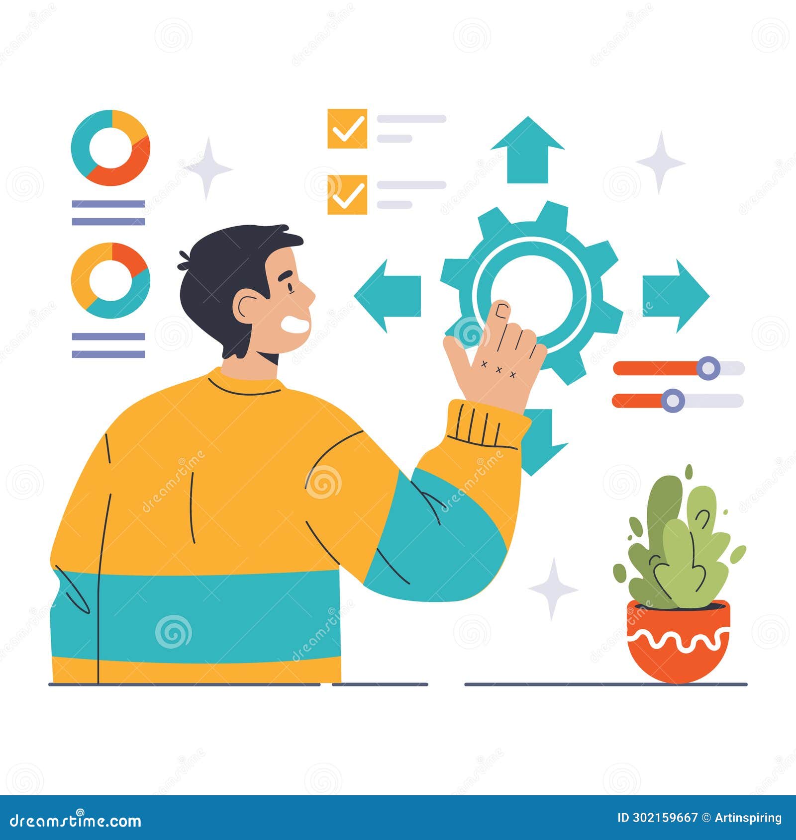 Scalability Concept Illustration. Flat Vector Illustration Stock Vector ...