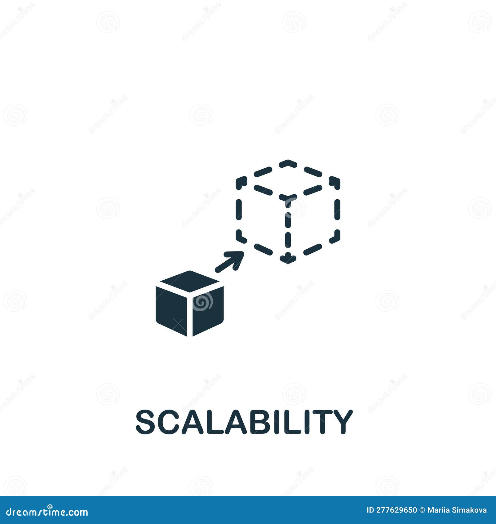 Scalability. Monochrome Simple Sign from App Development Collection ...
