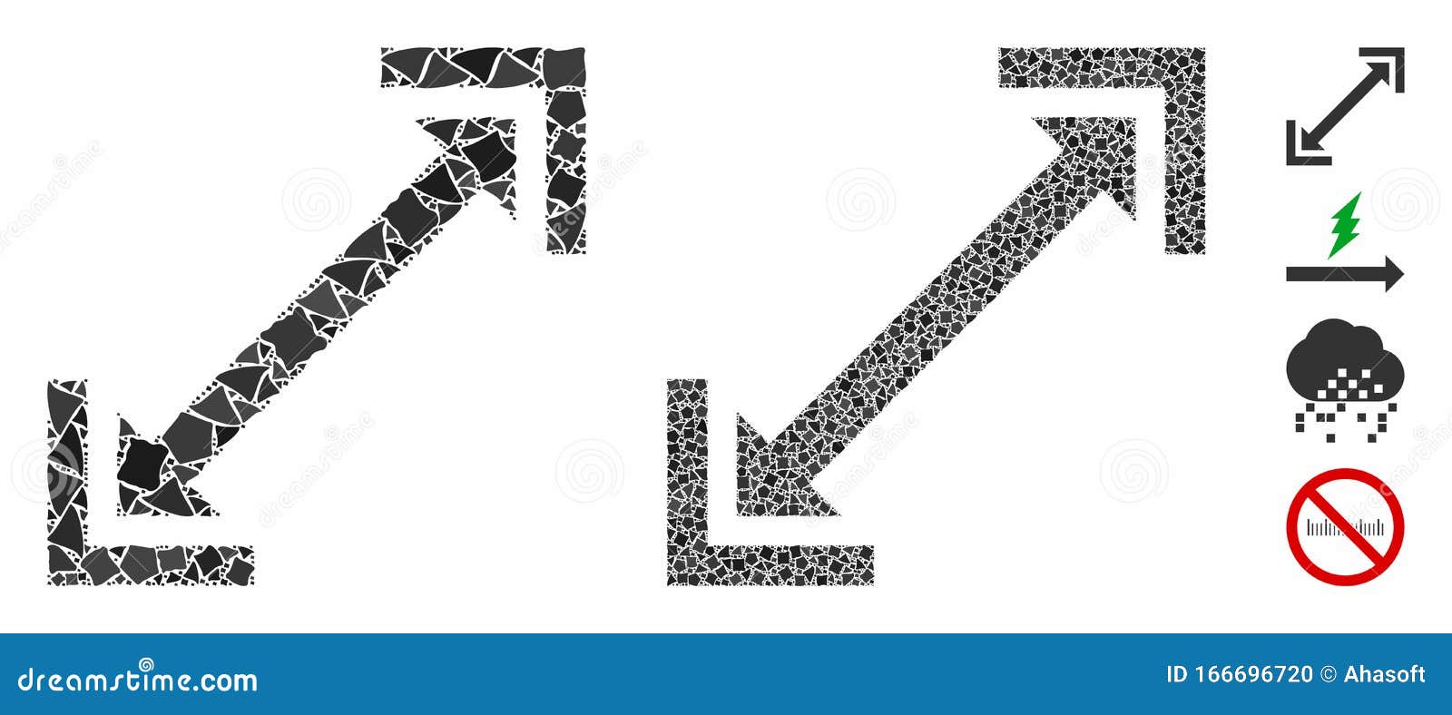 Scalability Mosaic Icon of Irregular Items Stock Vector - Illustration ...