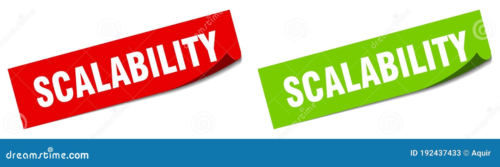 Scalability Sticker. Scalability Sign Set. Cartoon Vector ...