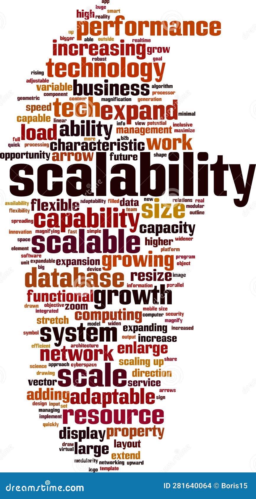 Scalability word cloud stock vector. Illustration of scalability ...