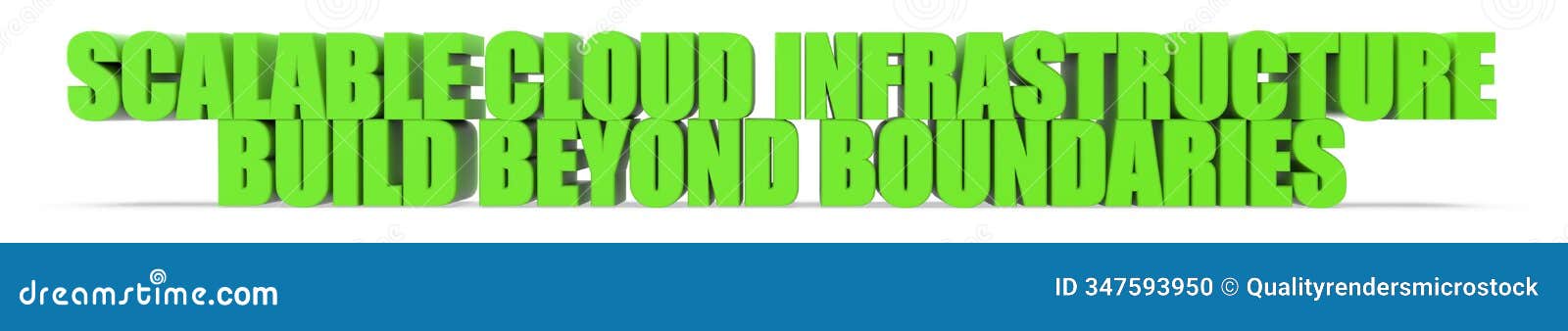 Scalable Cloud Infrastructure Scale Without Boundaries, 3d Text Royalty ...