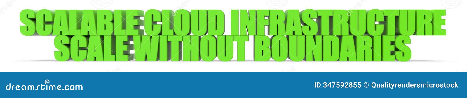 Scalable Cloud Infrastructure Scale without Boundaries, 3d Text Stock ...