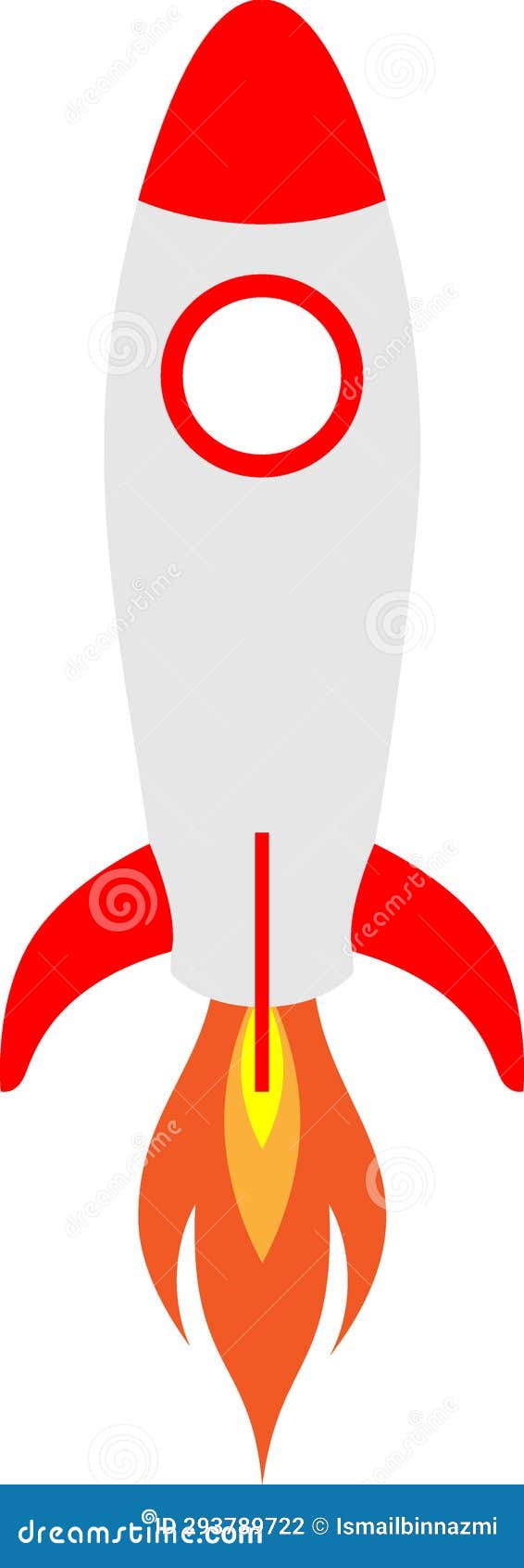 (scalable Red Rocket on White Isolated Background Converted .eps Stock ...