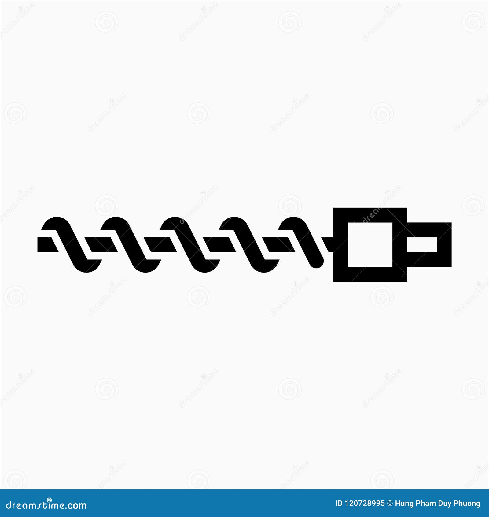Outline Beautiful Cable Protector Vector Icon Stock Vector ...