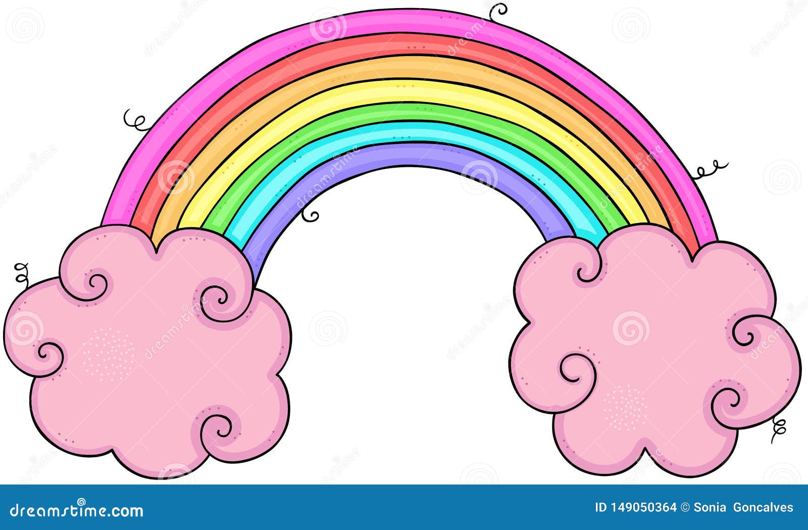 Funny Rainbow Emoji In Kawaii Style Cartoon Vector | CartoonDealer.com ...