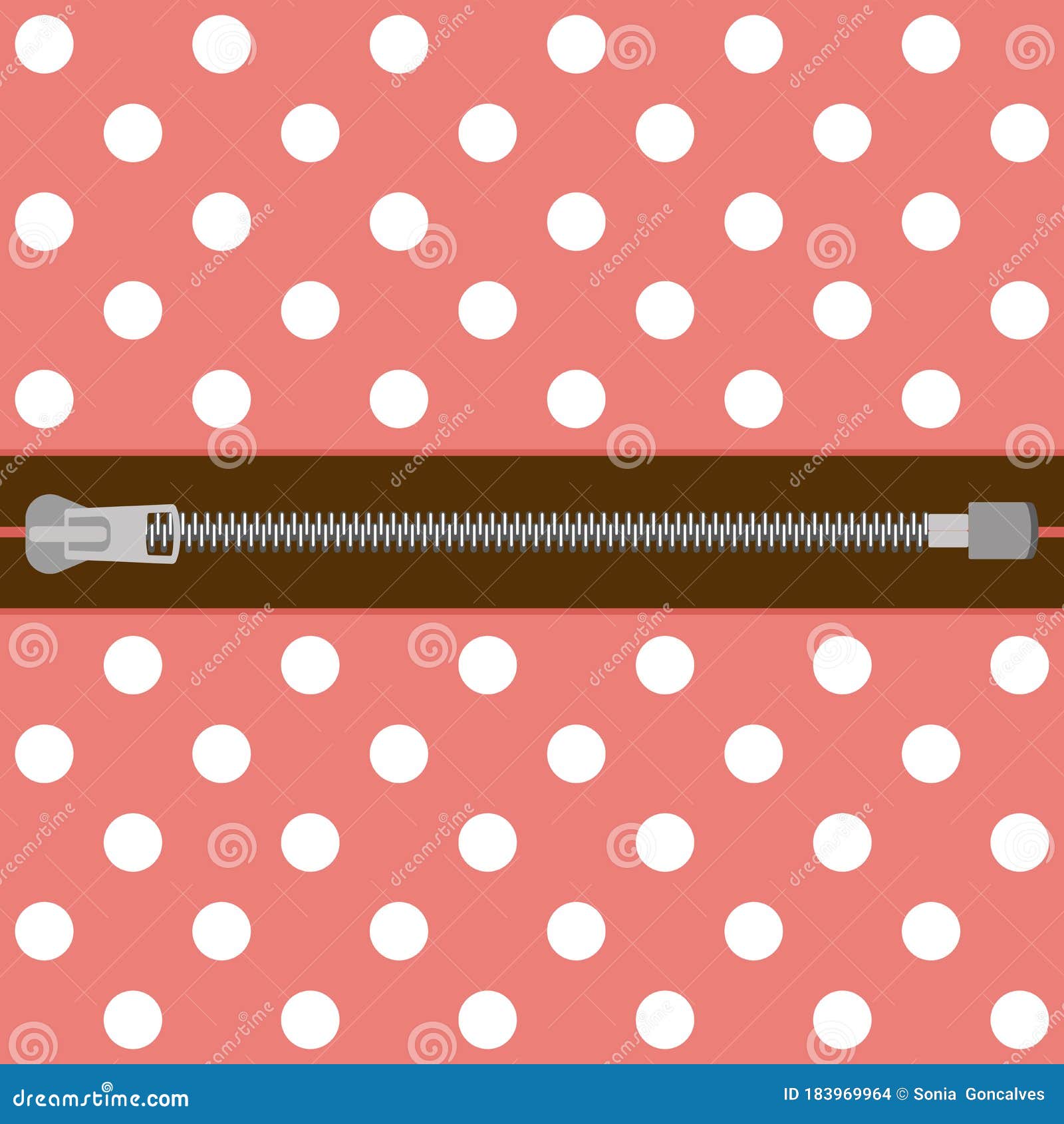 Pink Background with Zipper Closure Stock Vector - Illustration of ...