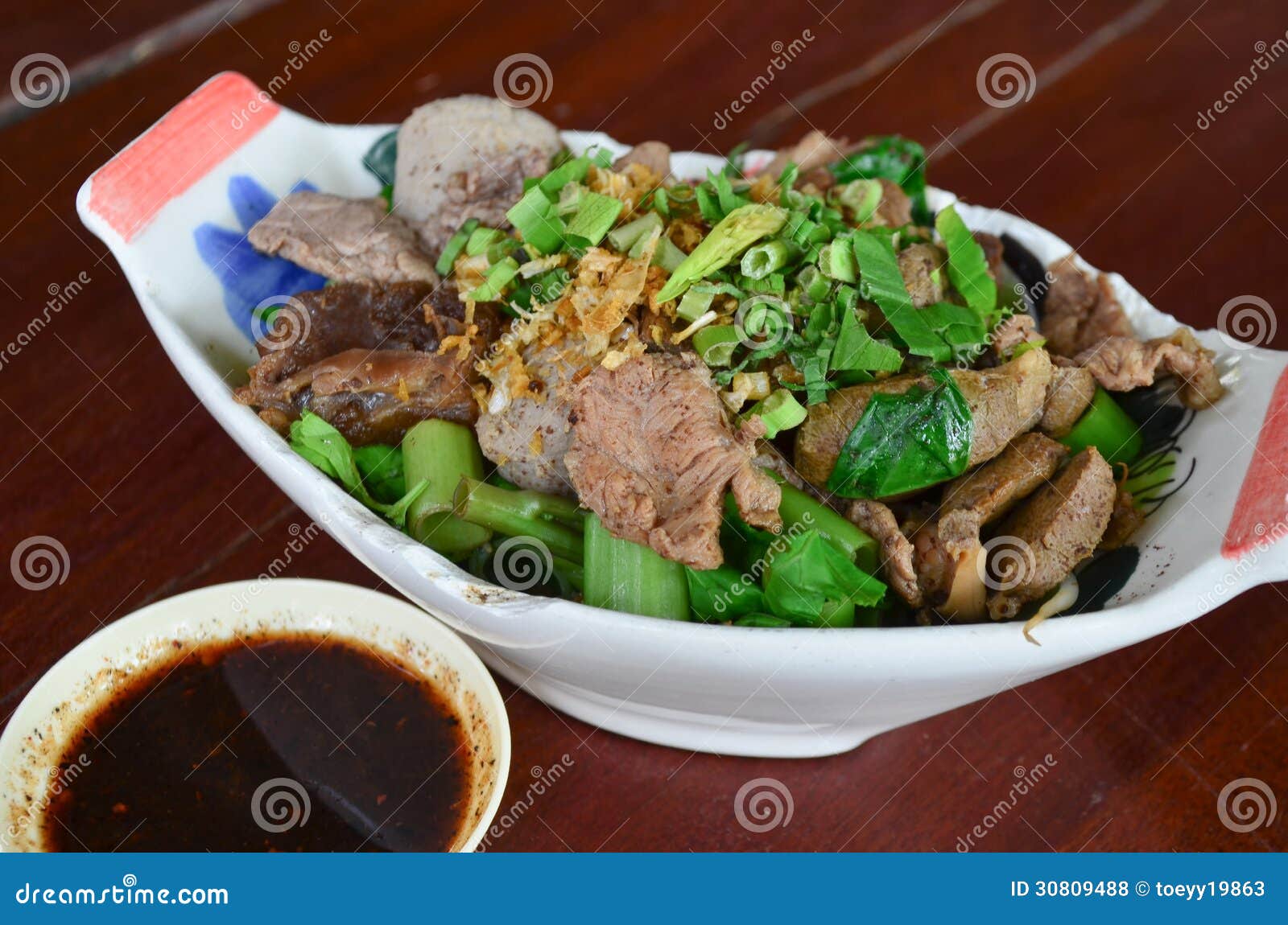 Scald Beef with Spicy Sauce Stock Photo - Image of appetizing, boiled ...