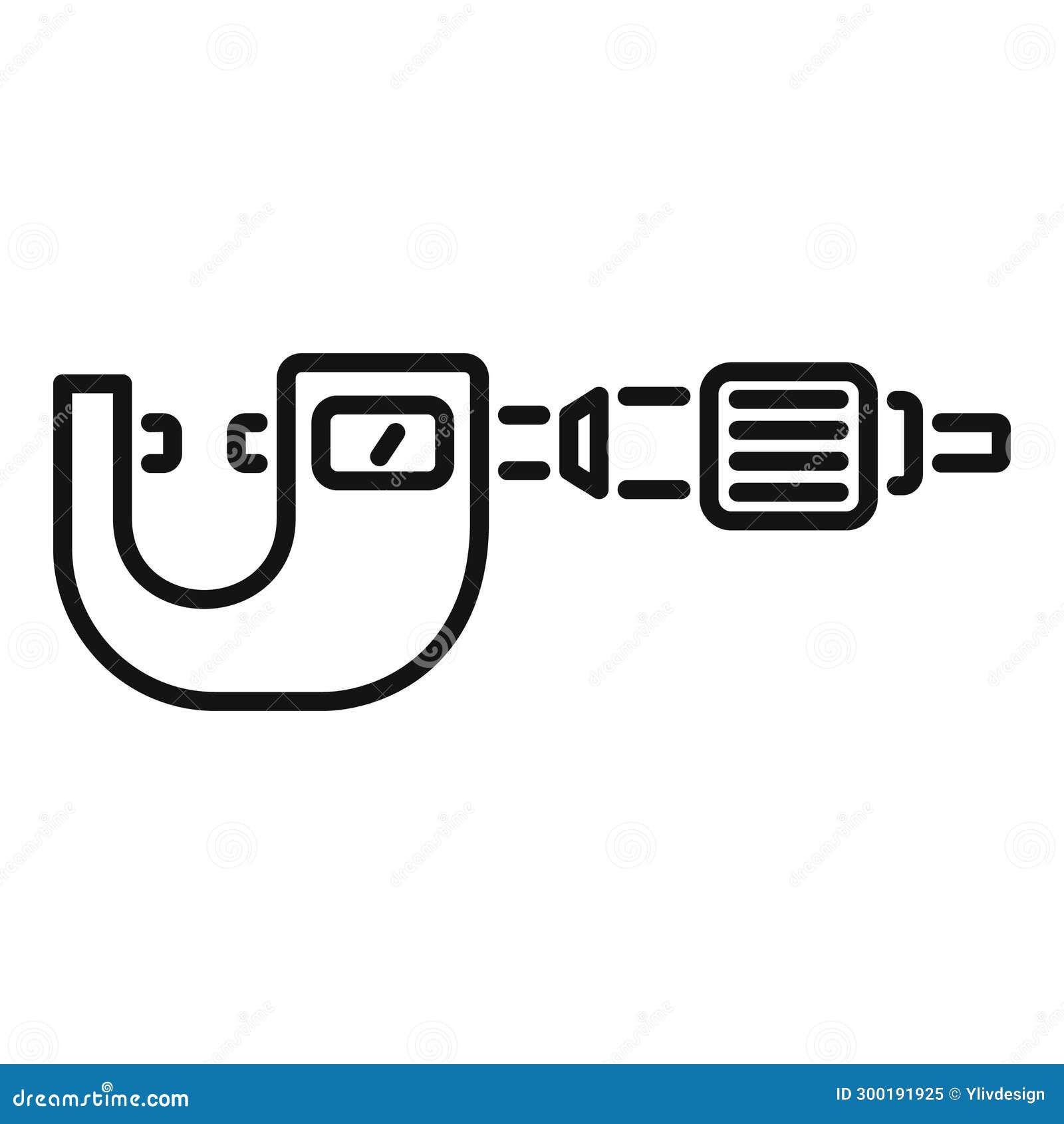 Scale Accuracy Micrometer Icon Outline Vector. Digital Device Stock ...