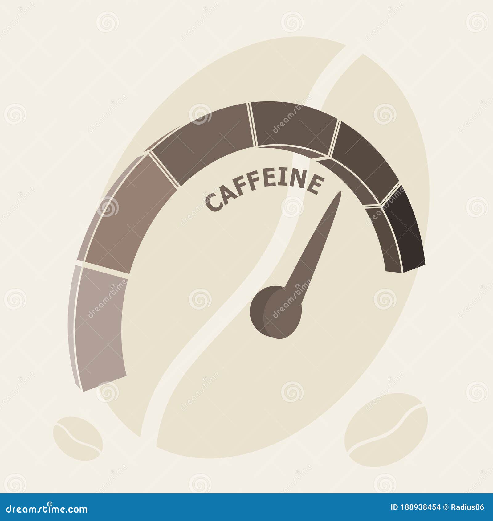 Caffeine measuring process stock vector. Illustration of load - 188938454